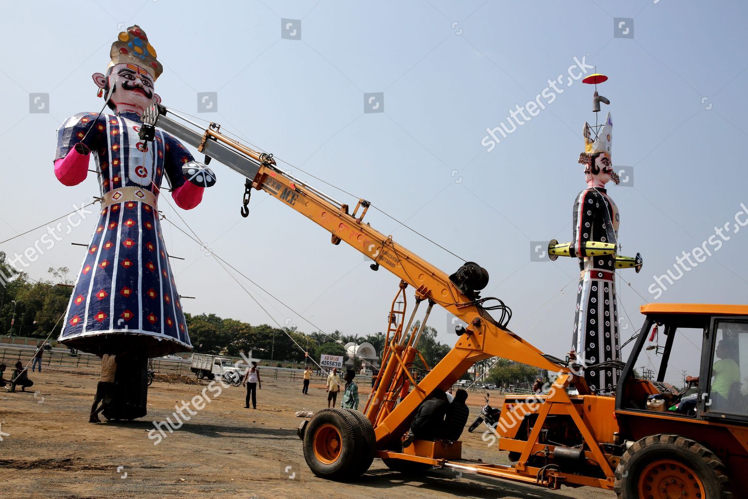 Giant Effigies Demon King Ravana Installed Editorial Stock Photo ...
