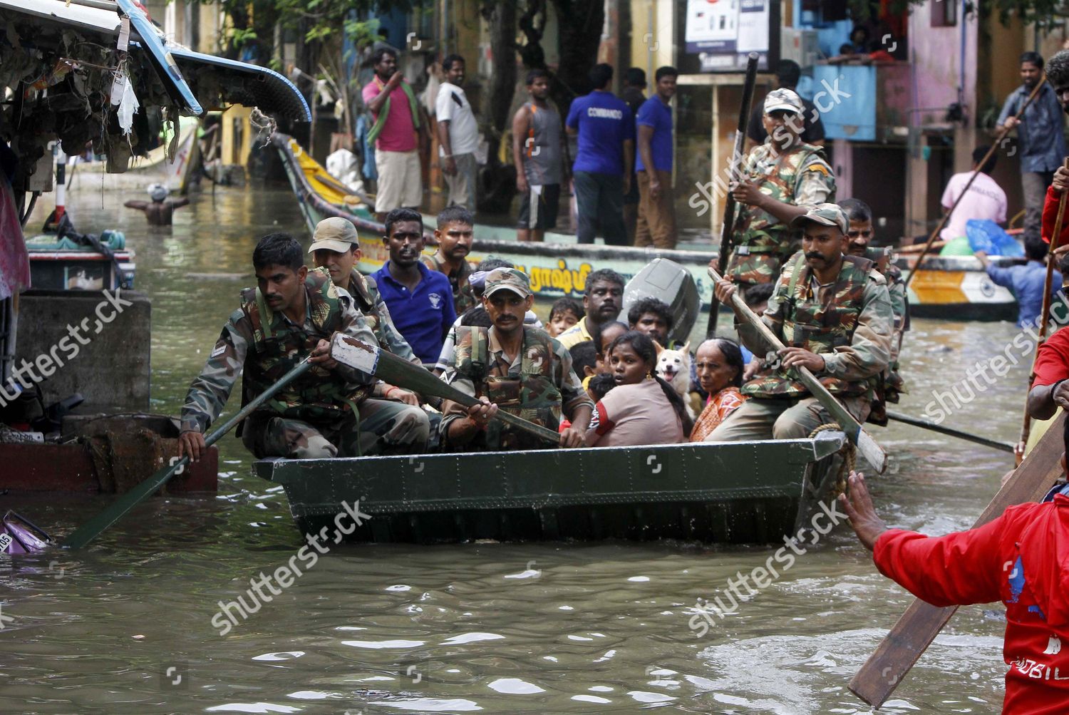 Indian Army Soldiers Rescue Flood Affected Editorial Stock Photo ...