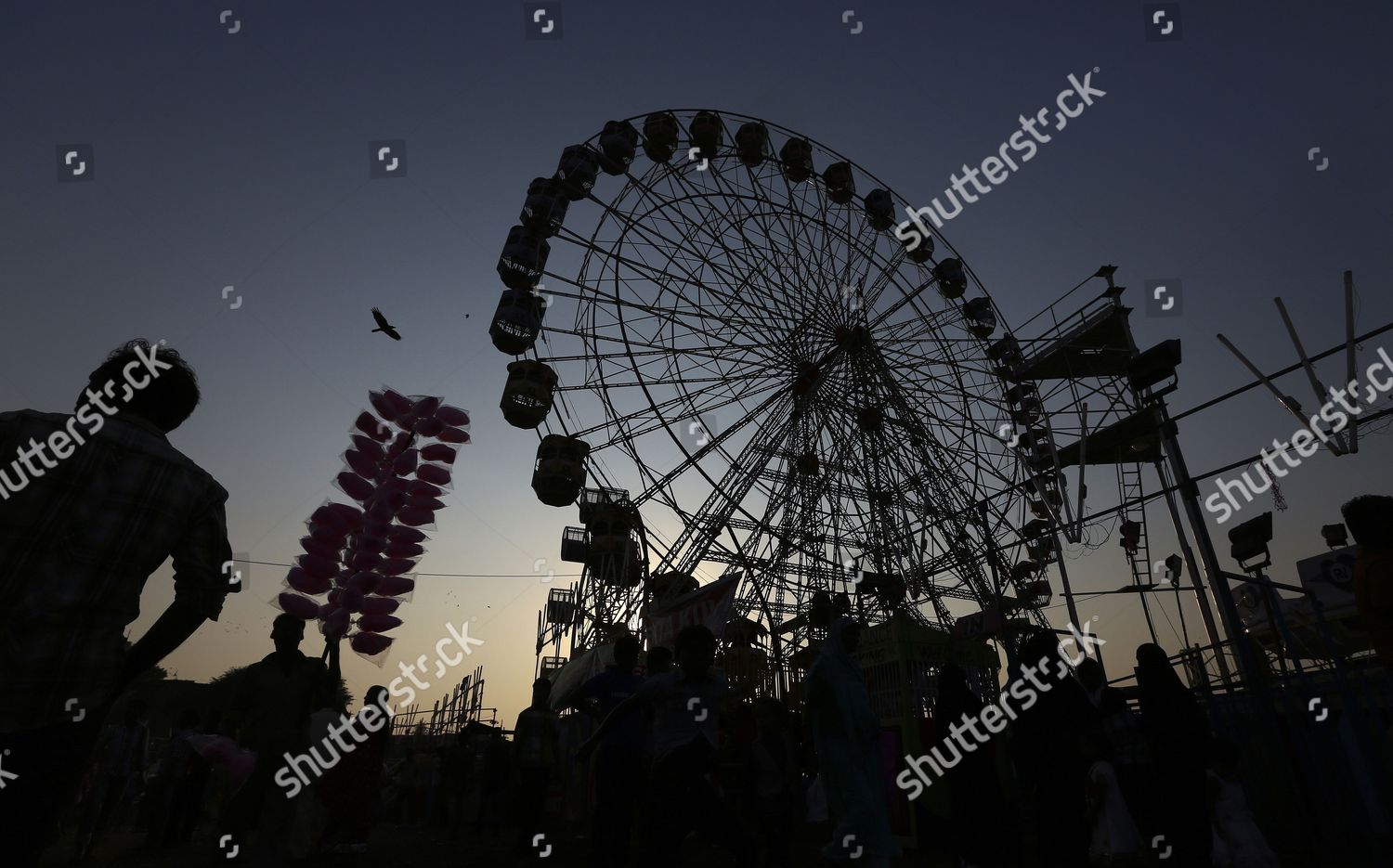 View Big Wheel Amusement Park During Editorial Stock Photo - Stock ...