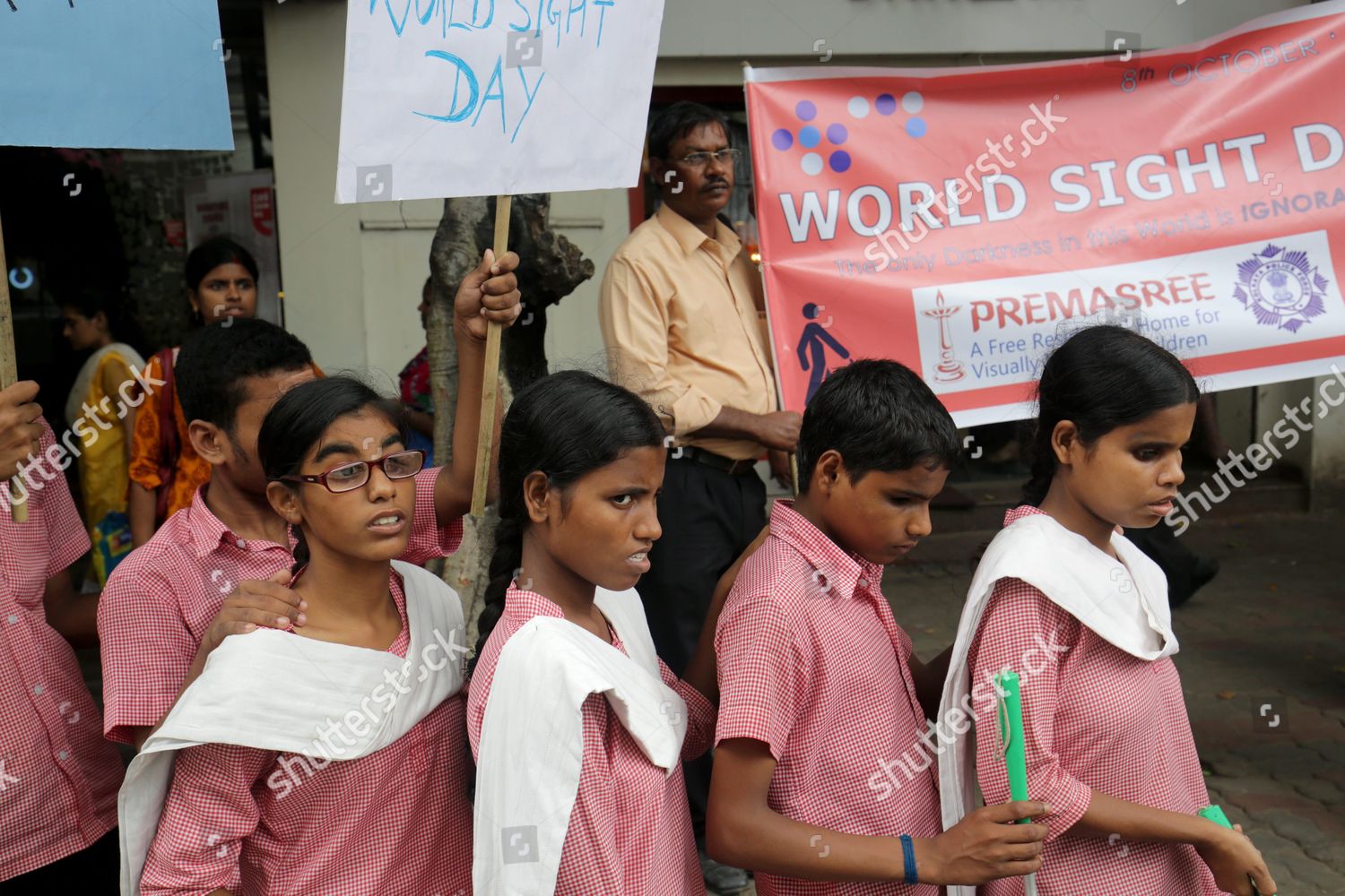 Blind Visually Impaired Students Conduct Awareness Editorial Stock ...