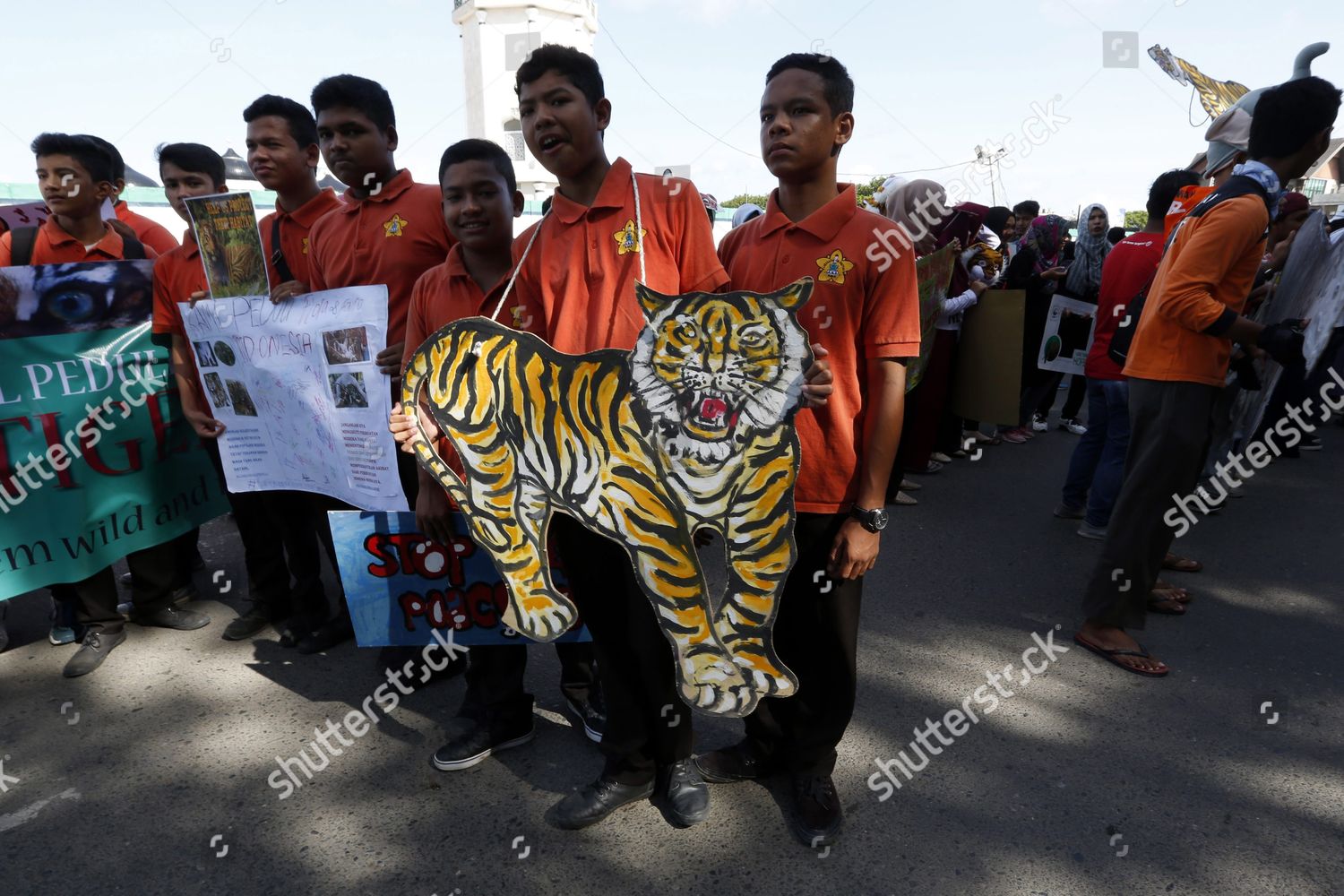 Acehnese Wild Life Activist Hold Cutout Editorial Stock Photo - Stock ...