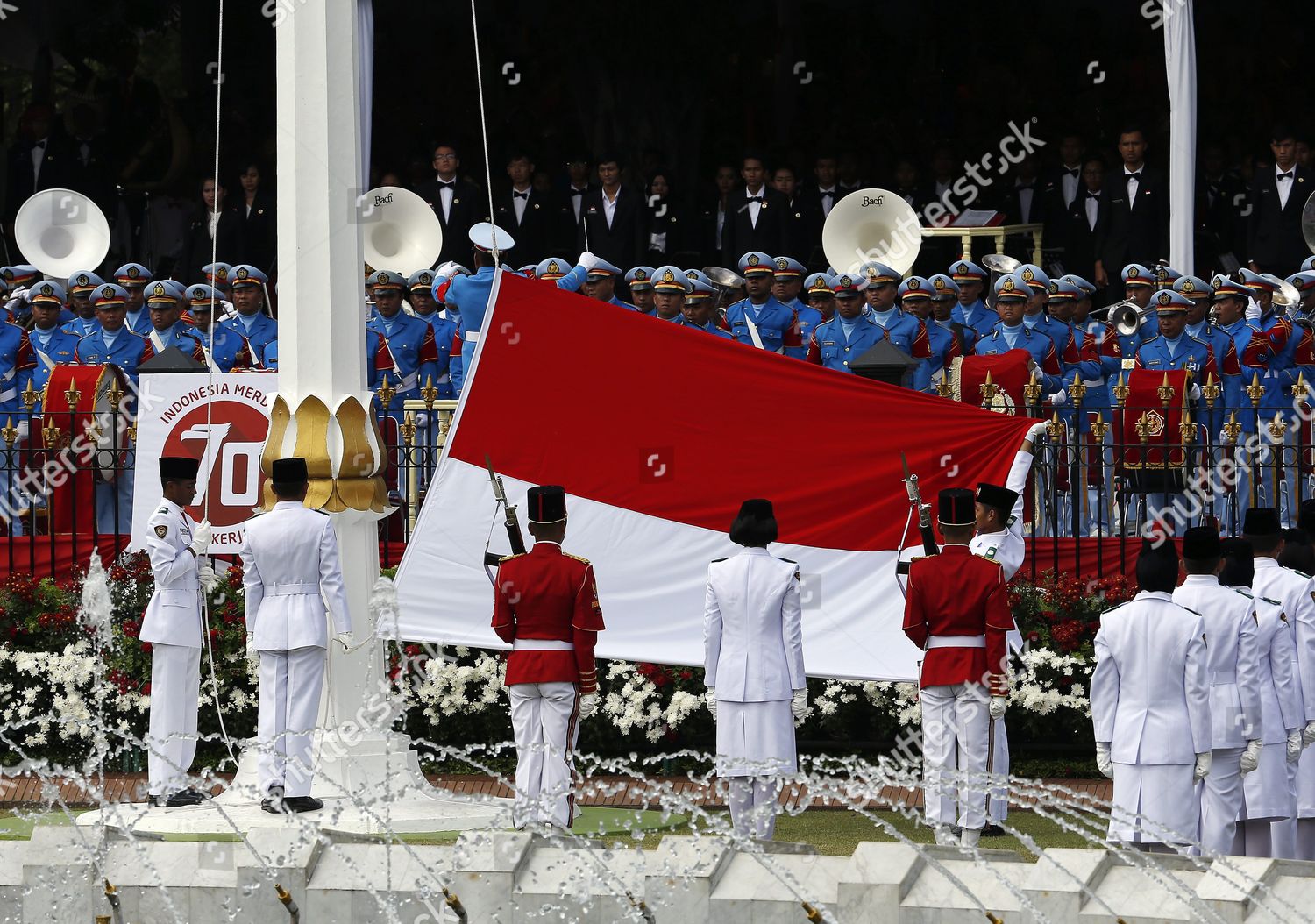 Indonesian Members Flag Raisers Troop Raise Editorial Stock Photo ...