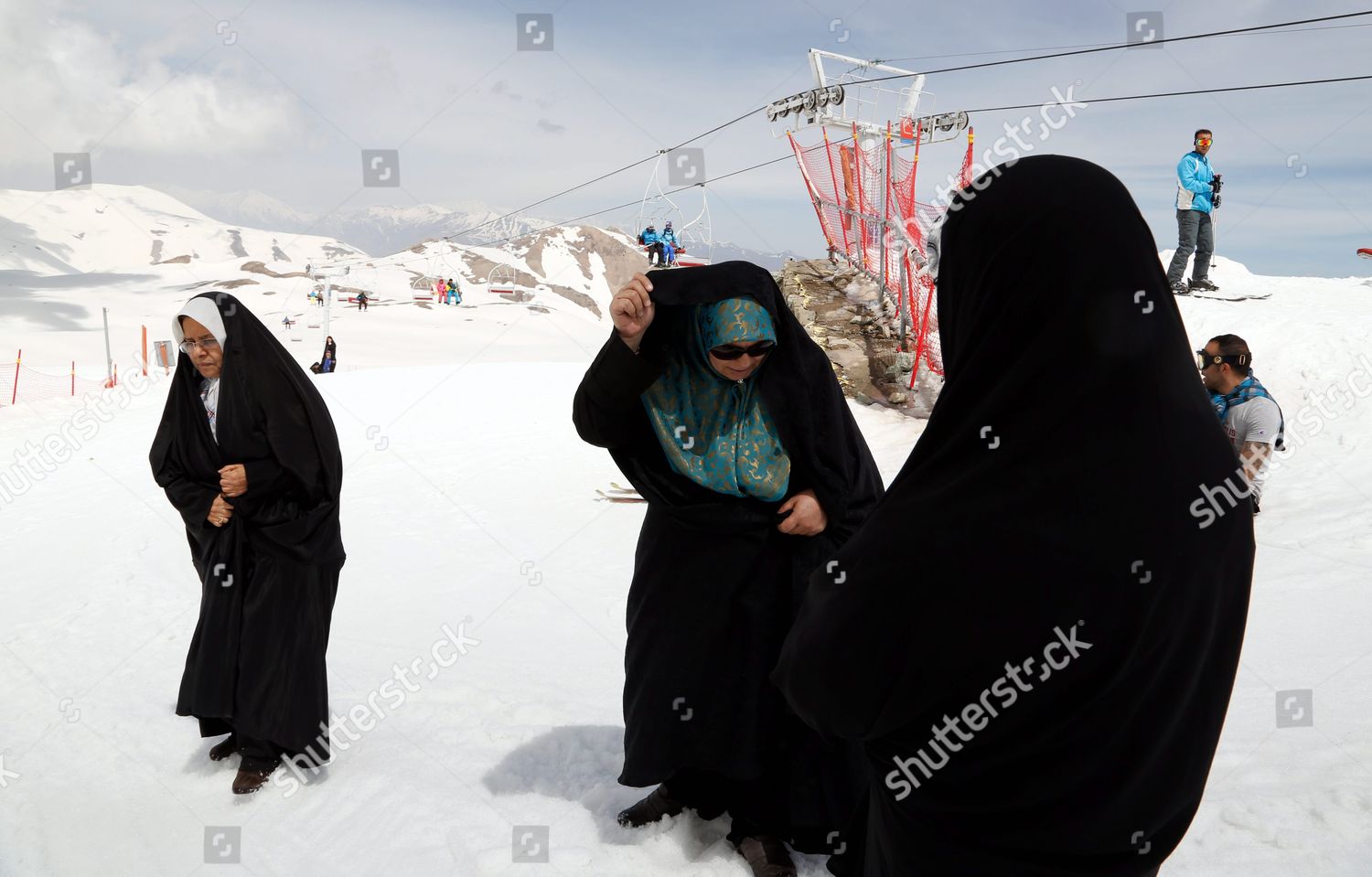 Iranian Women Wearing Islamic Gown Chador Editorial Stock Photo - Stock ...