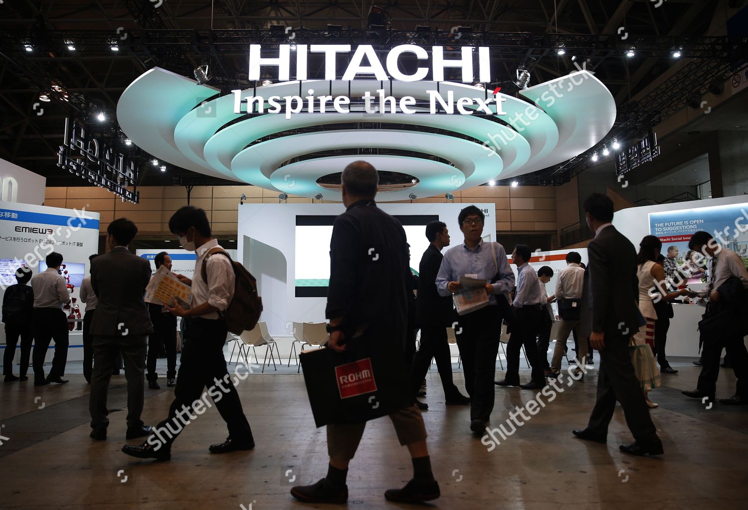 Logo Hitachi Ltd Seen Booth During Editorial Stock Photo - Stock Image ...