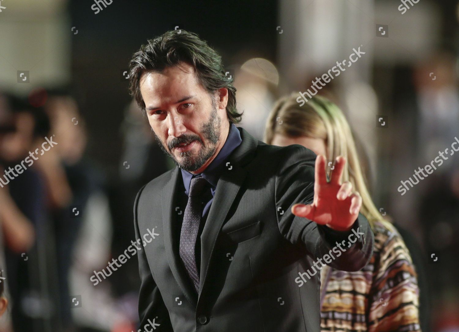 Canadian Actorcast Member Keanu Reeves Waves Editorial Stock Photo ...