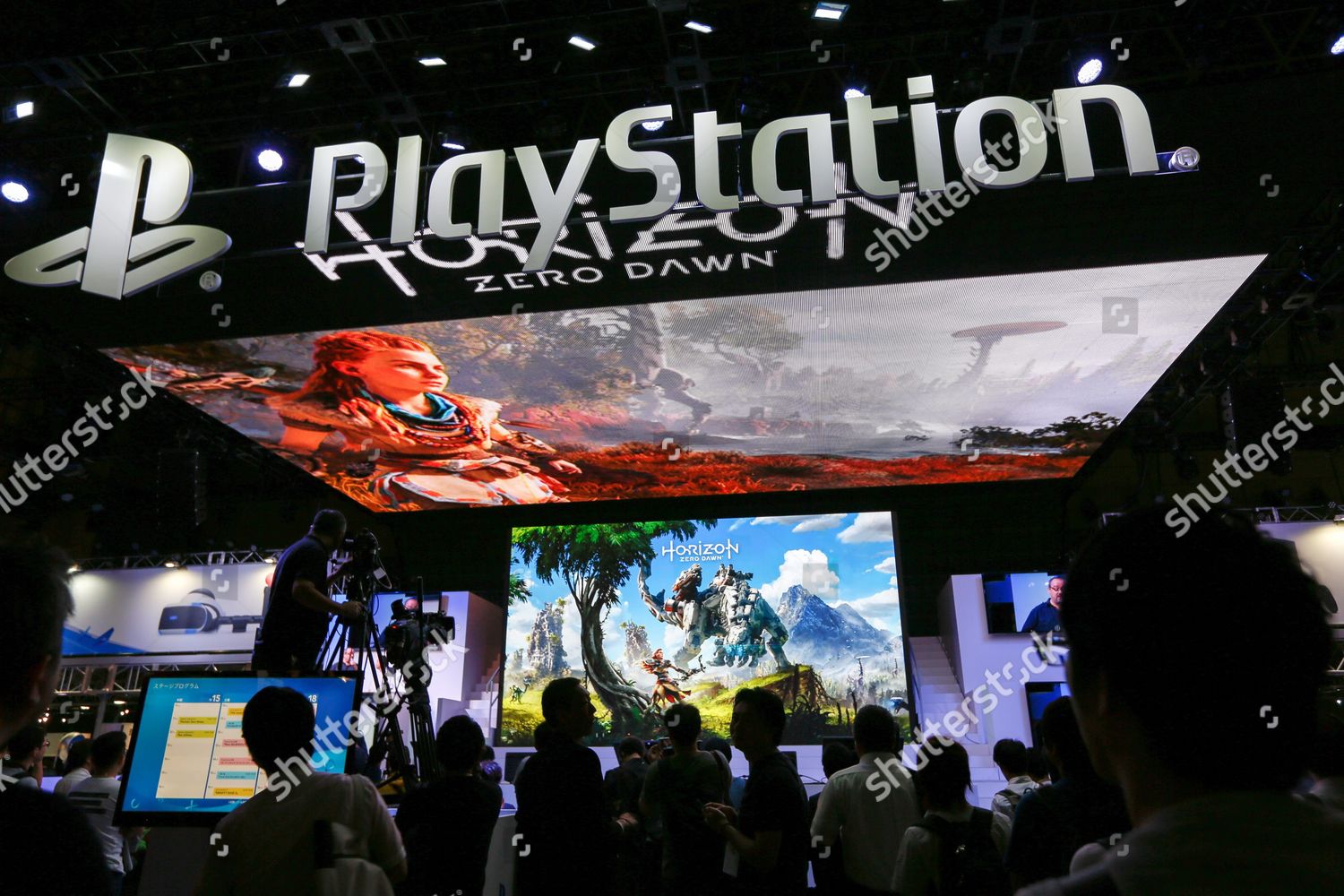 Visitors Gather Front Sony Playstation Exhibition Editorial Stock Photo ...
