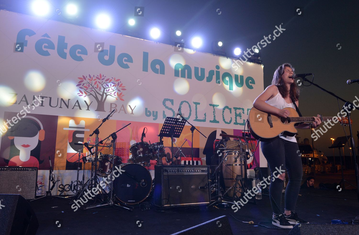 Lebanese Pop Singer Yasmina Nahas Performs Editorial Stock Photo ...