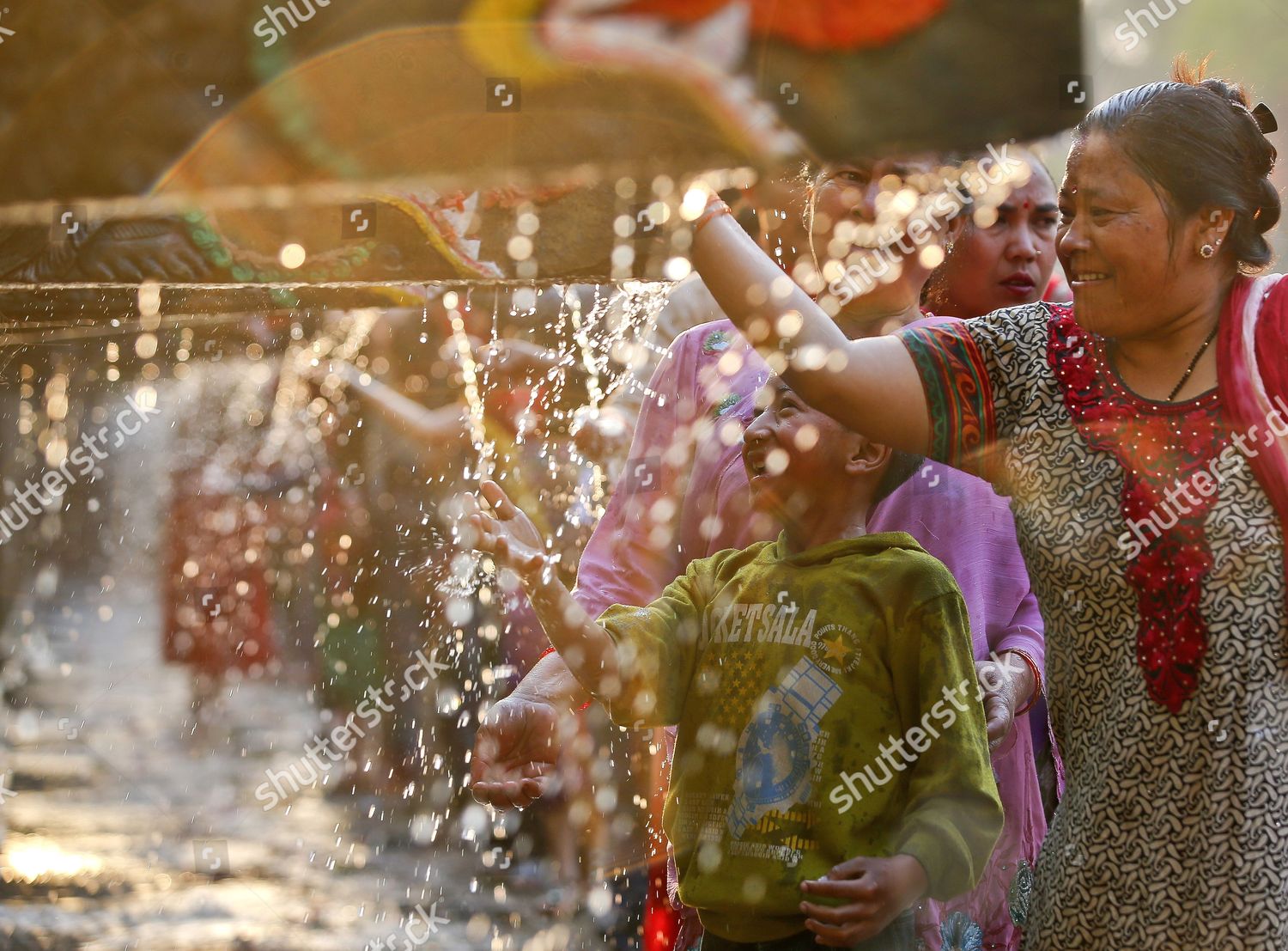 Hindu Devotees Shower Water Pouring 22 Editorial Stock Photo - Stock ...