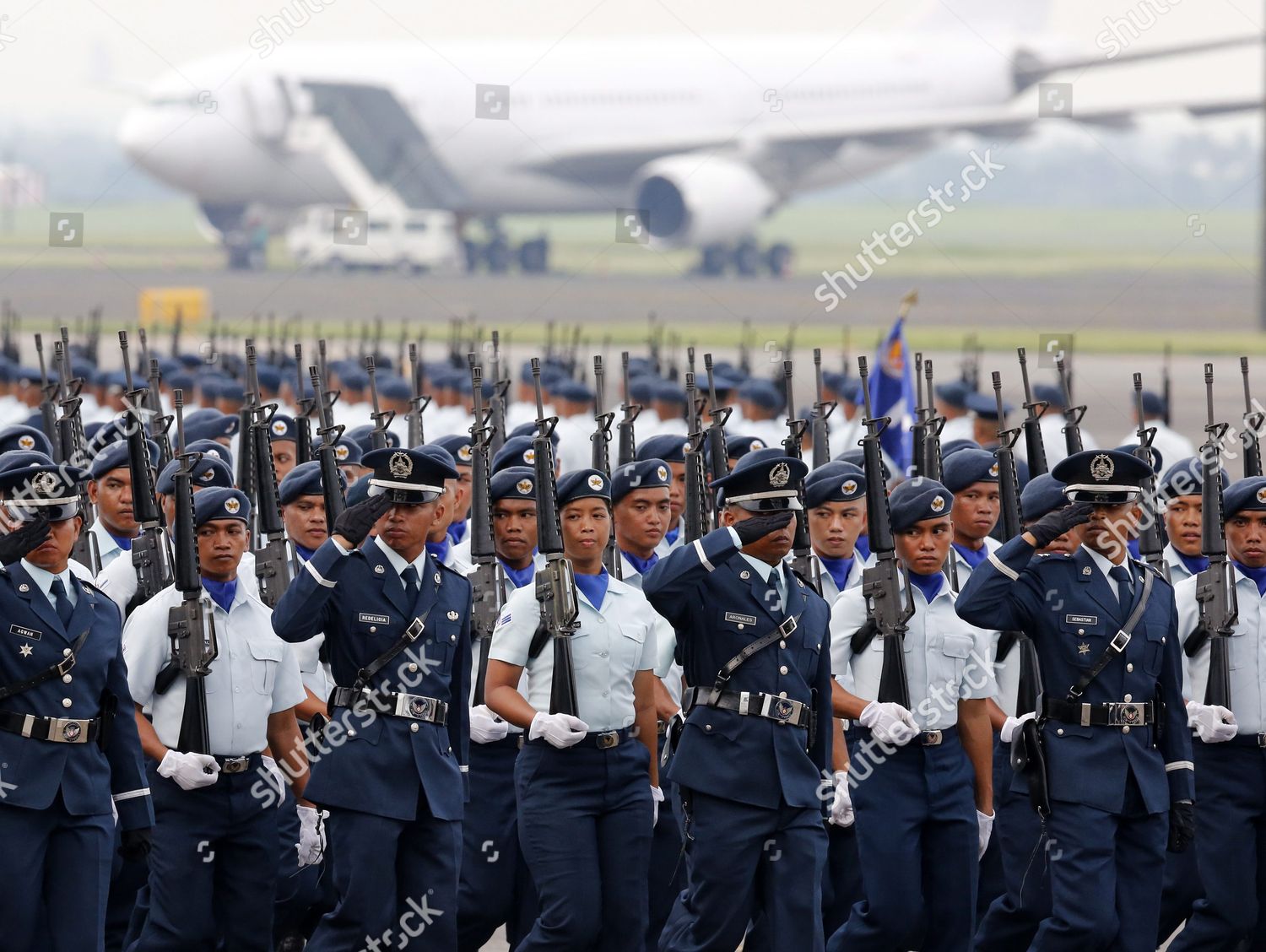 Filipino Air Force Soldiers Parade Inside Editorial Stock Photo - Stock ...