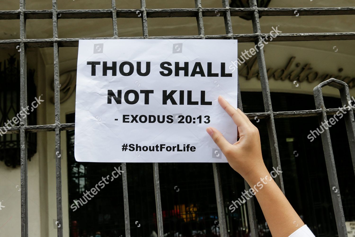 Filipino Student Sticks Placard On Their Editorial Stock Photo - Stock ...