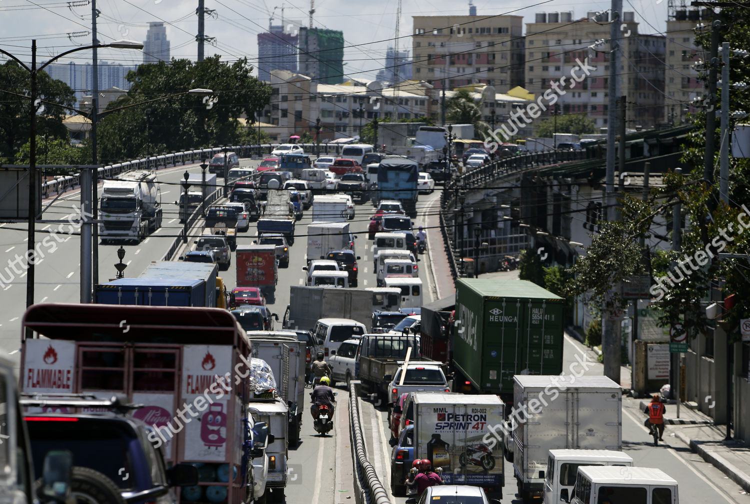 General View Heavy Traffic Manila Philippines Editorial Stock Photo ...