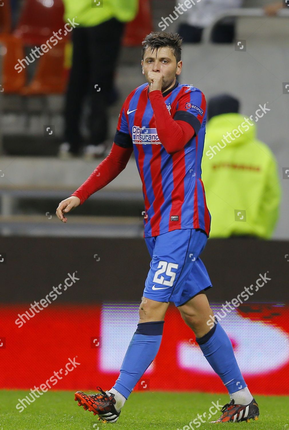 Steaua Bucharests Raul Rusescu Reacts After Editorial Stock Photo ...