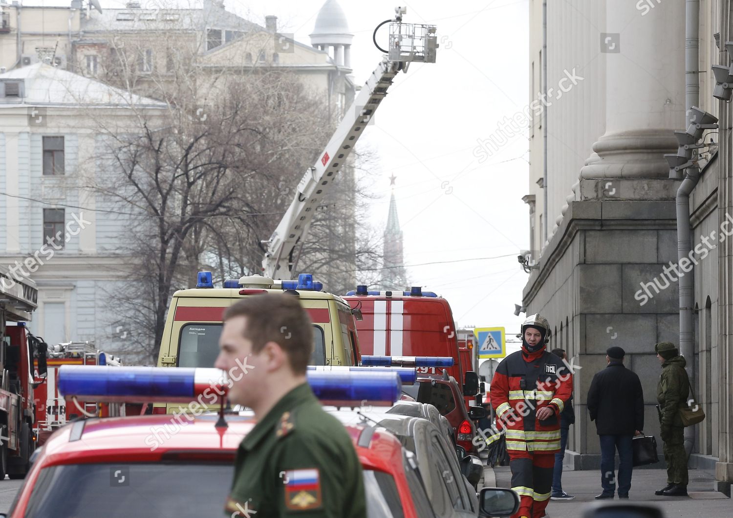 Russian Firefighters Extinguish Fire That Broke Editorial Stock Photo ...
