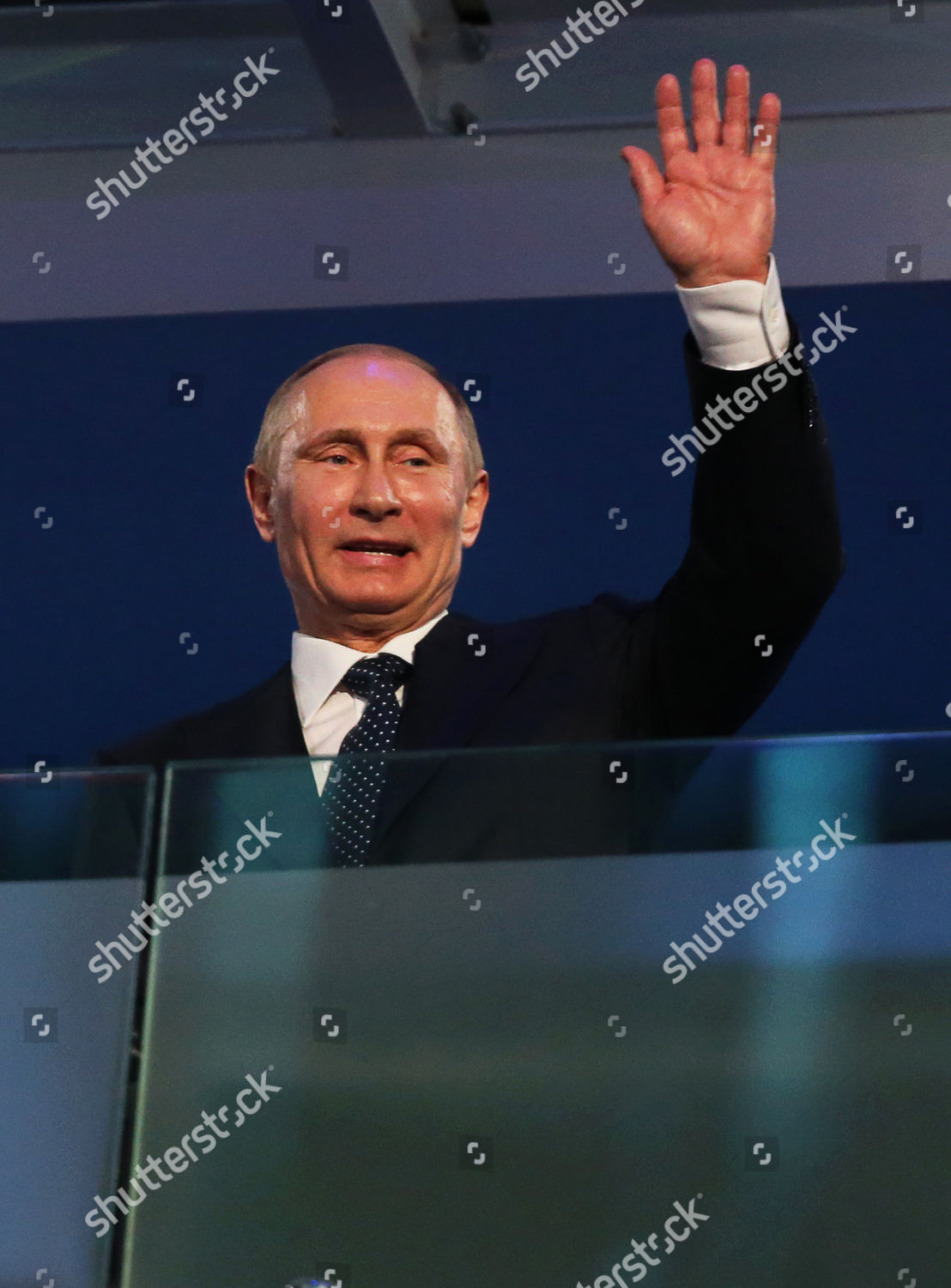 Russian President Vladimir Putin Waves During Editorial Stock Photo ...