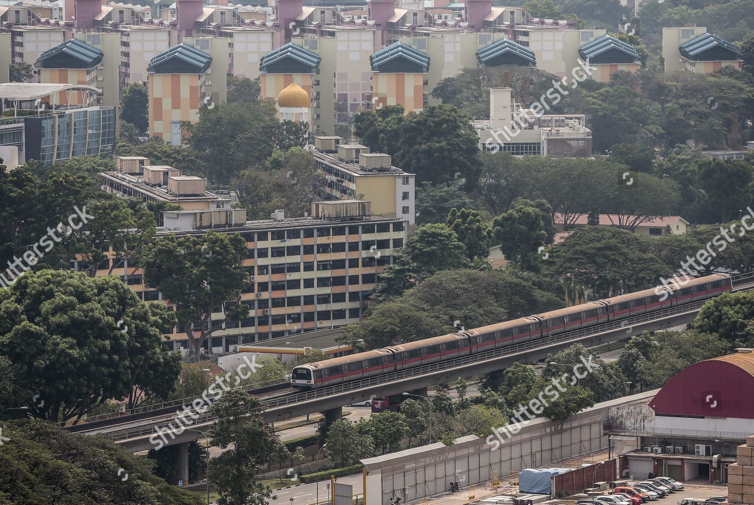 Massrapid Transit Mrt Train Passes By Editorial Stock Photo - Stock ...