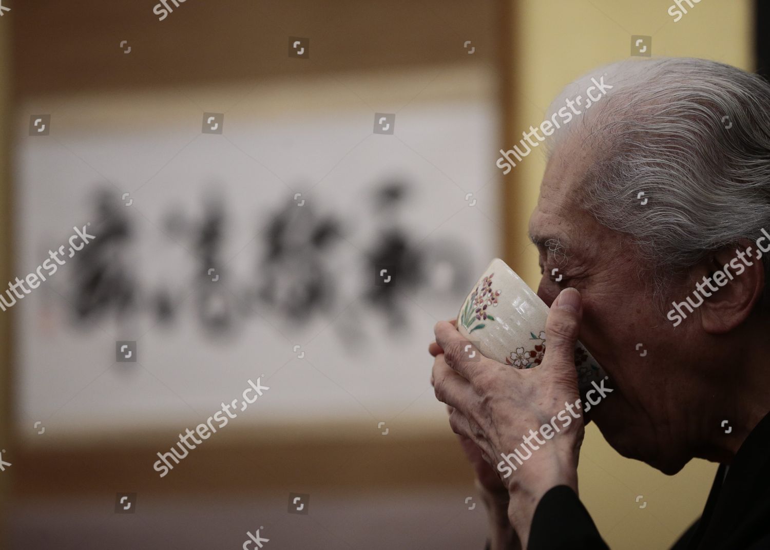 Dr Sen Genshitsu Sips On Tea Editorial Stock Photo - Stock Image ...