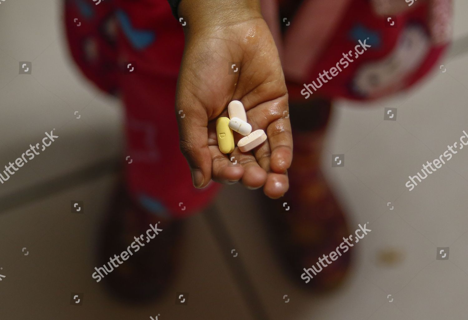 South African Child Holds Antiretroviral Arv Editorial Stock Photo ...