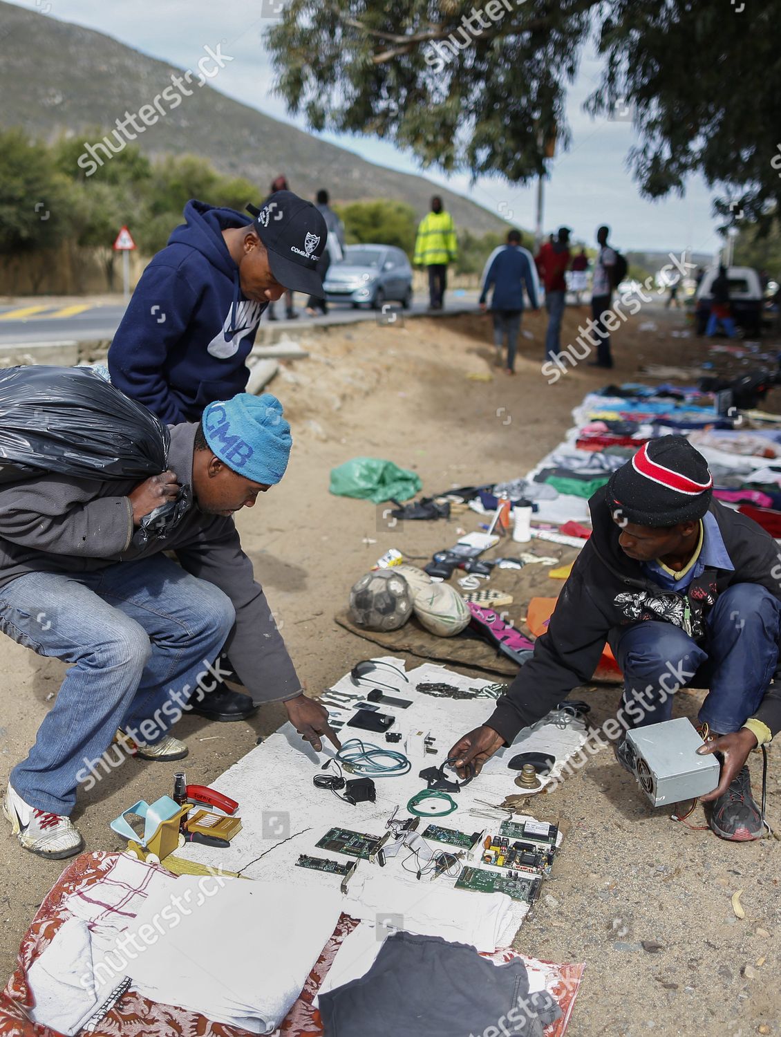 South African Informal Trader Sells Electronic Editorial Stock Photo ...