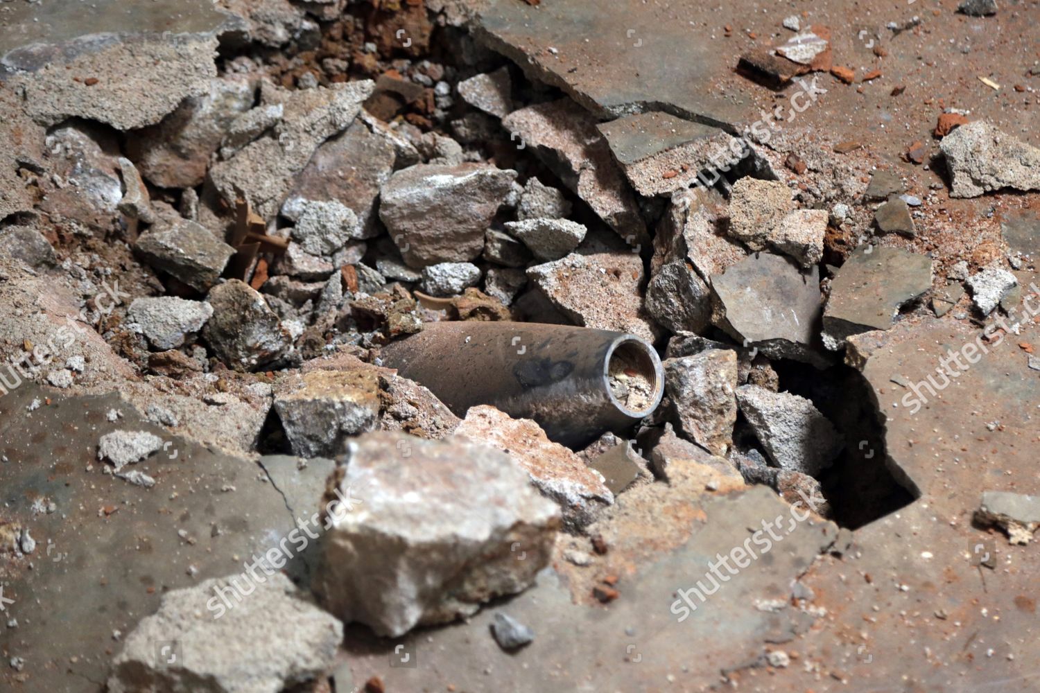 Live Unexploded Shell Without Detonator Seen Editorial Stock Photo ...