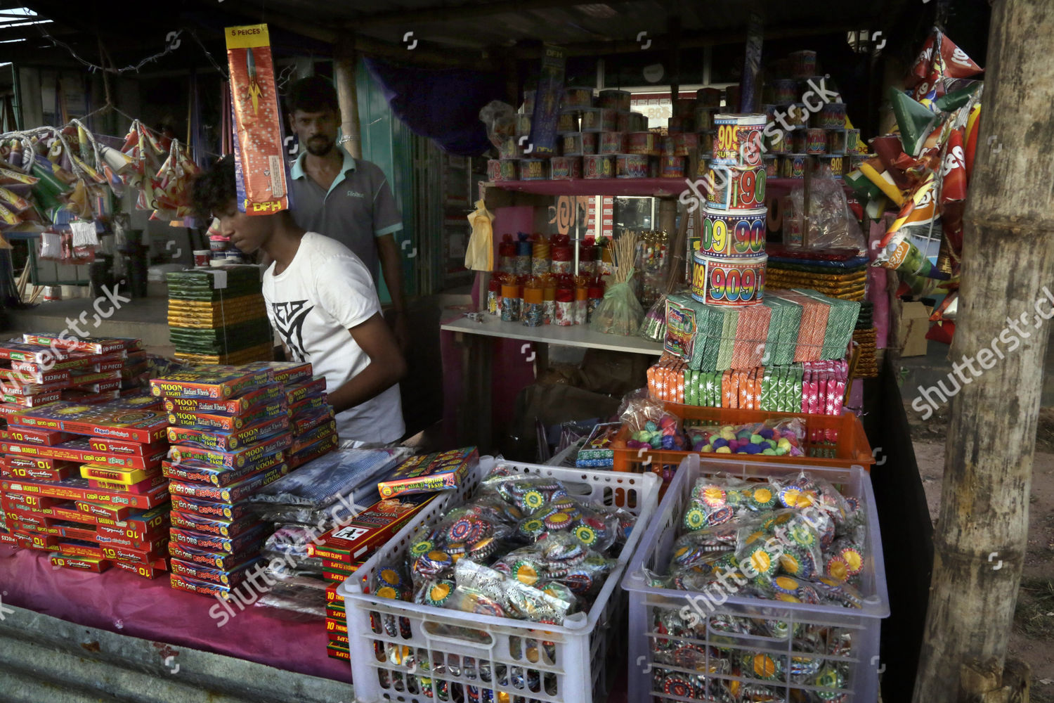 Locally Made Firecrackers Fireworks Displayed Temporary Editorial Stock ...