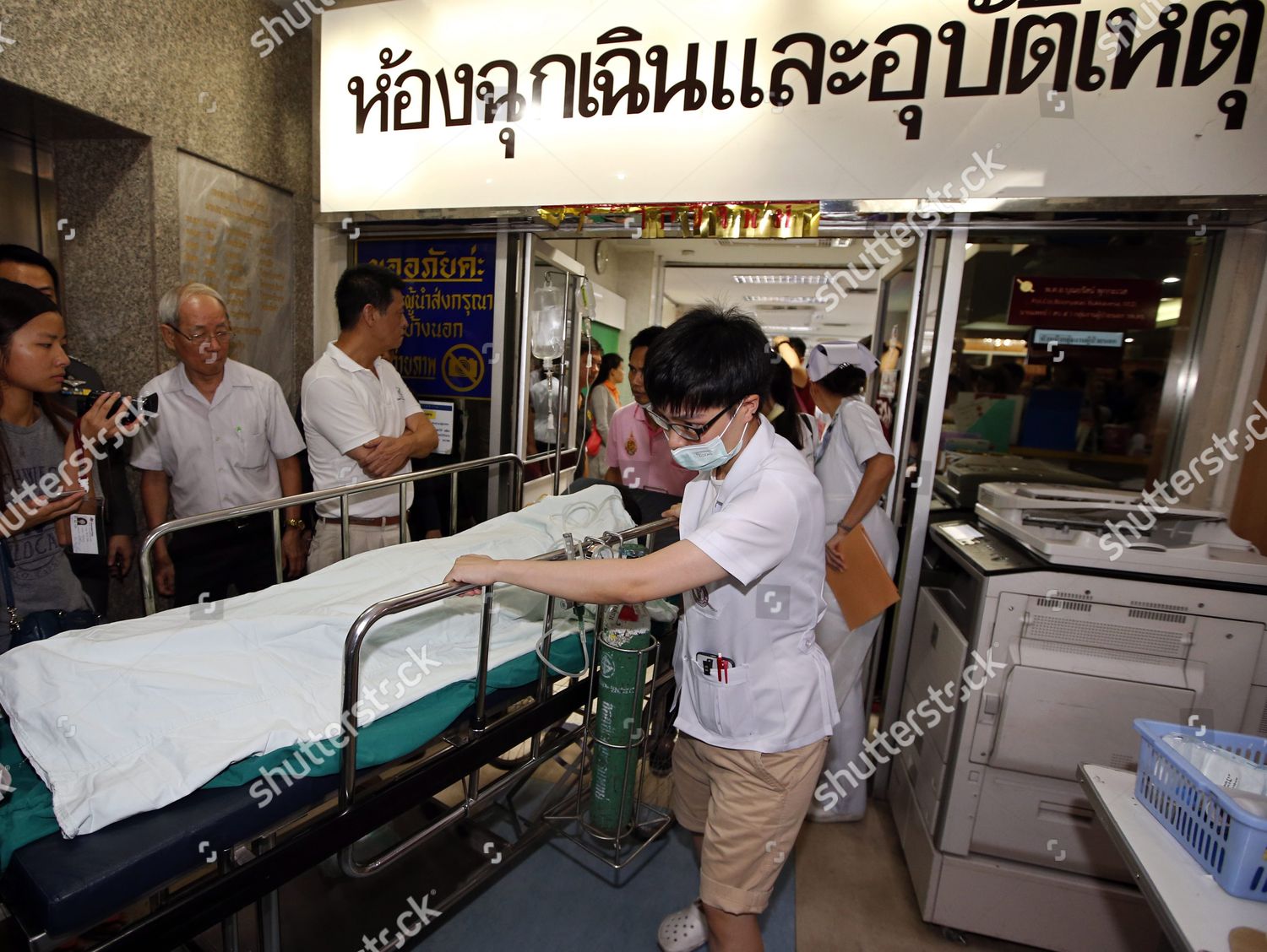 Injured Person Rushed Receive Medical Treatment Editorial Stock Photo ...