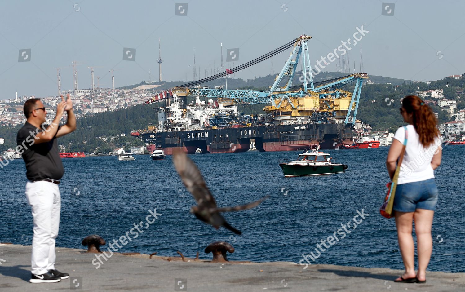 Pipelay Vessel Saipem 7000 Passes Through Editorial Stock Photo - Stock ...