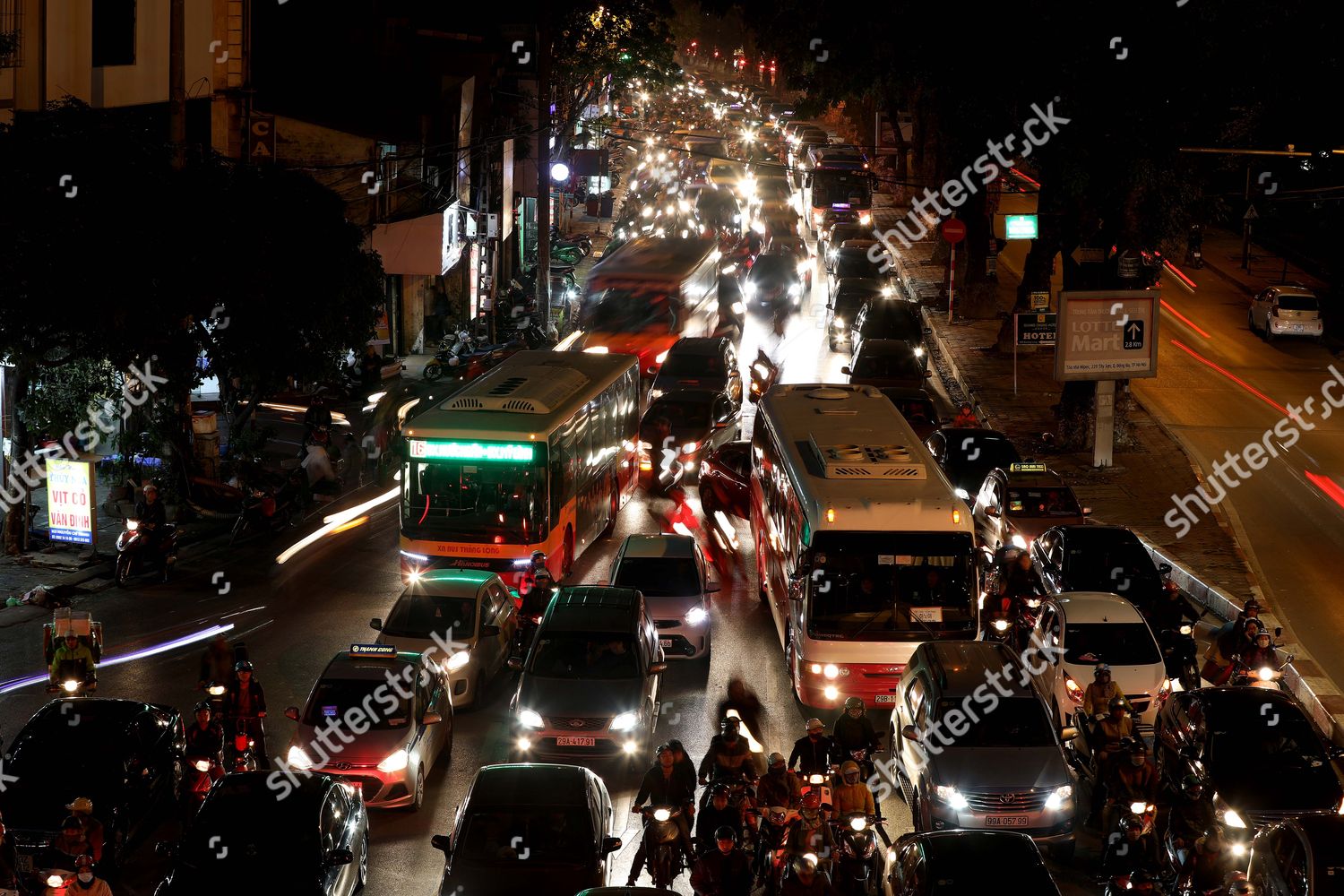 Vehicles Stuck Traffic Jam Hanoi Vietnam Editorial Stock Photo - Stock ...