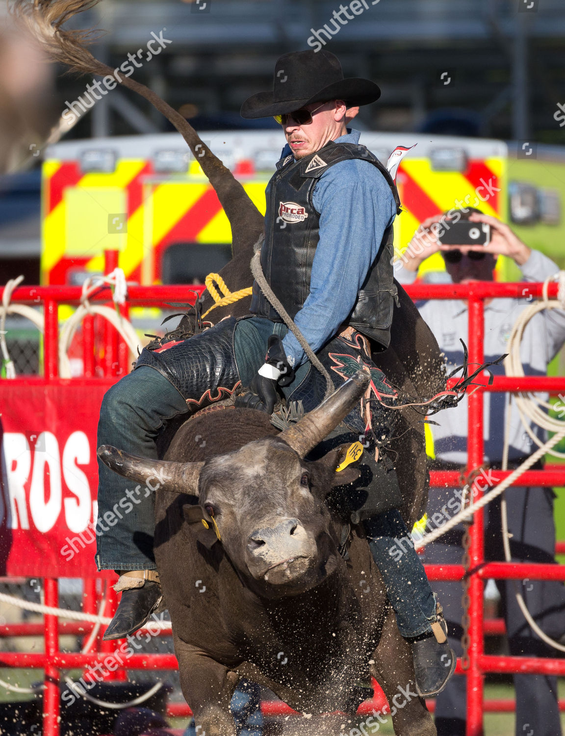 Drew Flynn 56 Sheridan Wy Riding Editorial Stock Photo - Stock Image ...