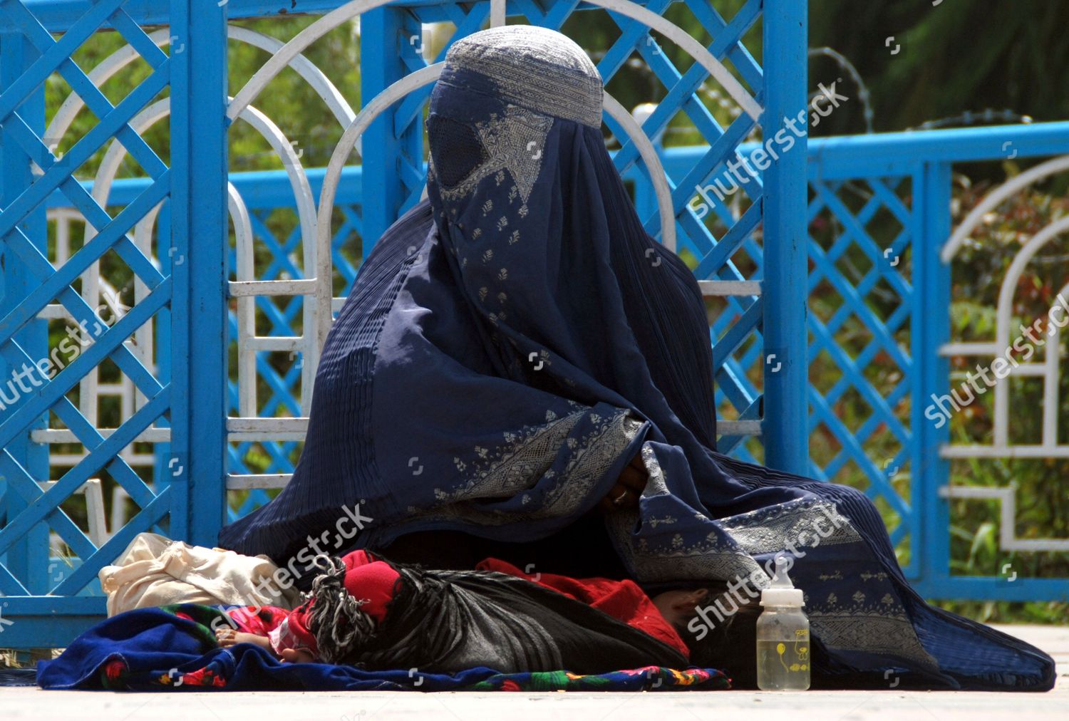Afghan Burqa Clad Woman Begs On Editorial Stock Photo - Stock Image ...