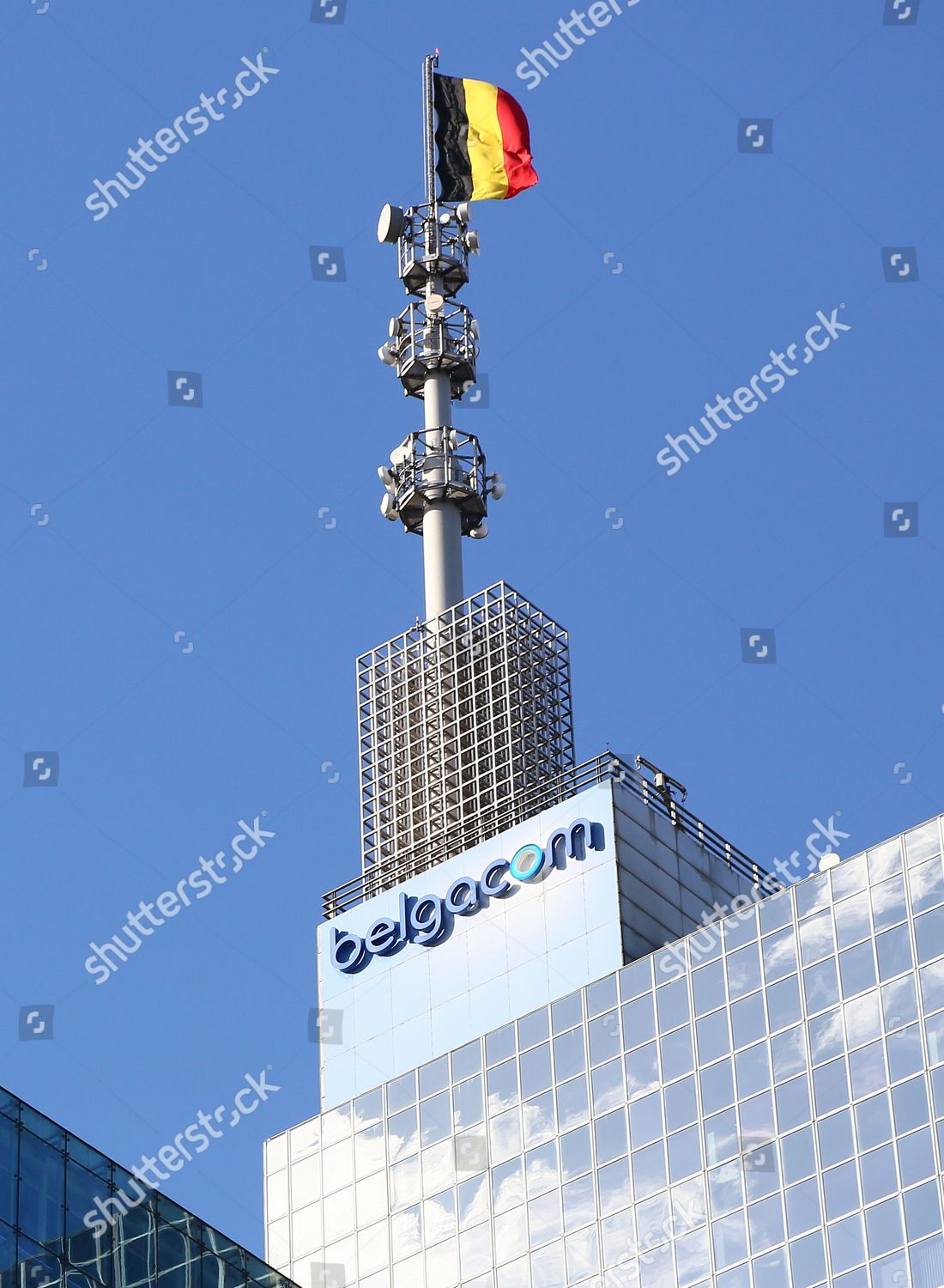 Logo Belgiums Telecom Operator Belgacom Near Editorial Stock Photo ...