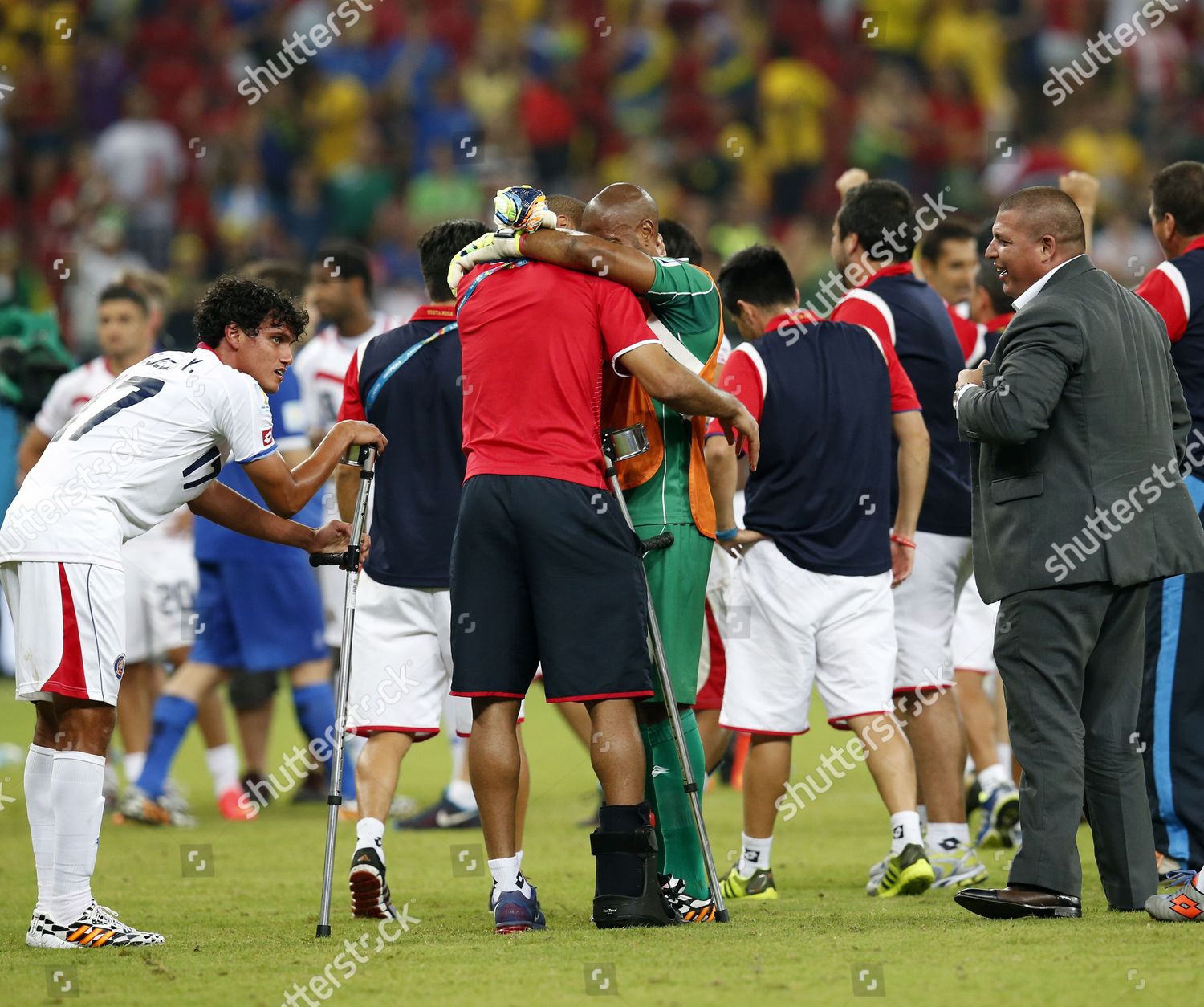 Costa Rica Players Teammembers Celebrate After Editorial Stock Photo ...