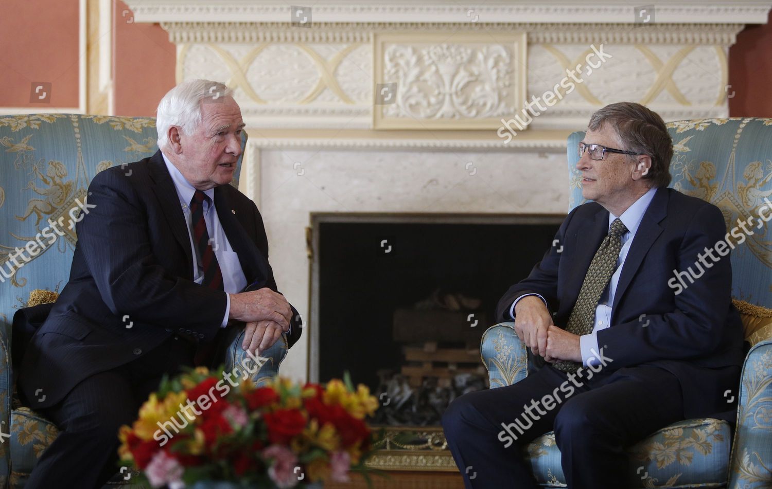Microsoft Cofounder Philanthropist Bill Gates R Editorial Stock Photo ...