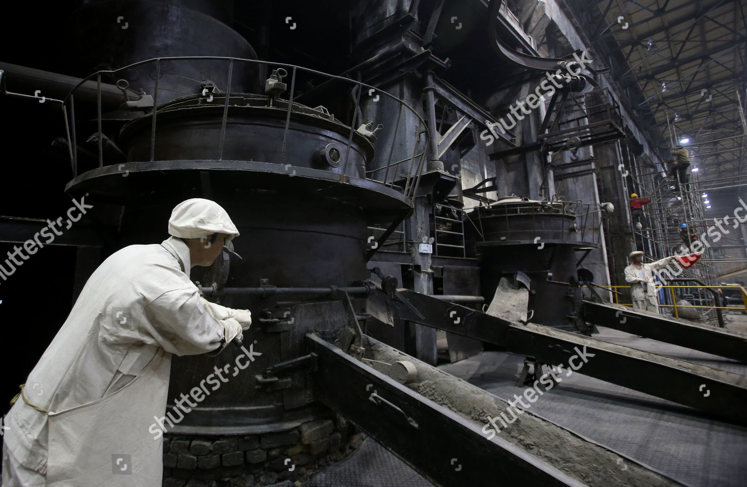 Mock Models Workers Placed Beside Displayed Editorial Stock Photo ...