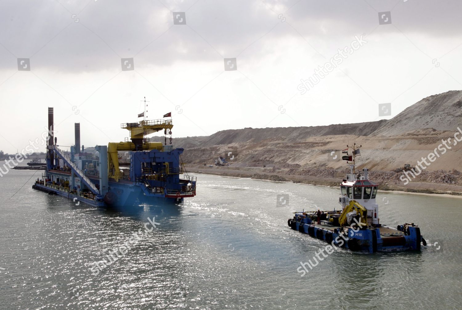 Dredgers Work On Section New Suez Editorial Stock Photo - Stock Image ...