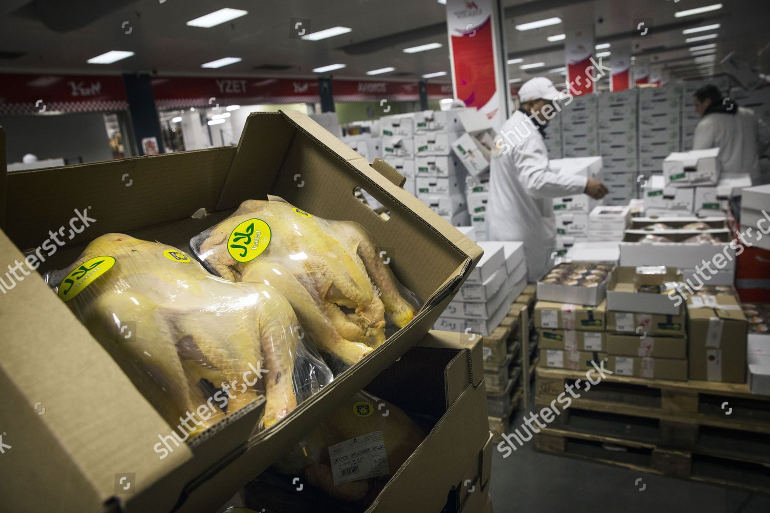 Poultry On Displayed Customers Meat Hall Editorial Stock Photo - Stock ...