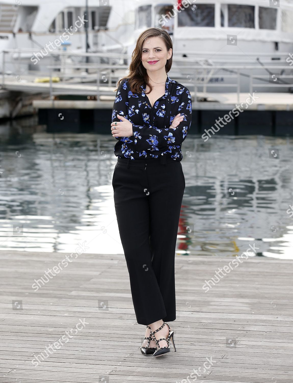 Us Actress Hayley Atwell Poses During Editorial Stock Photo - Stock ...