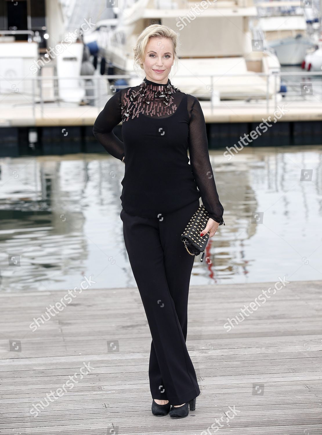Swedish Actress Sofia Helin Poses During Editorial Stock Photo - Stock ...