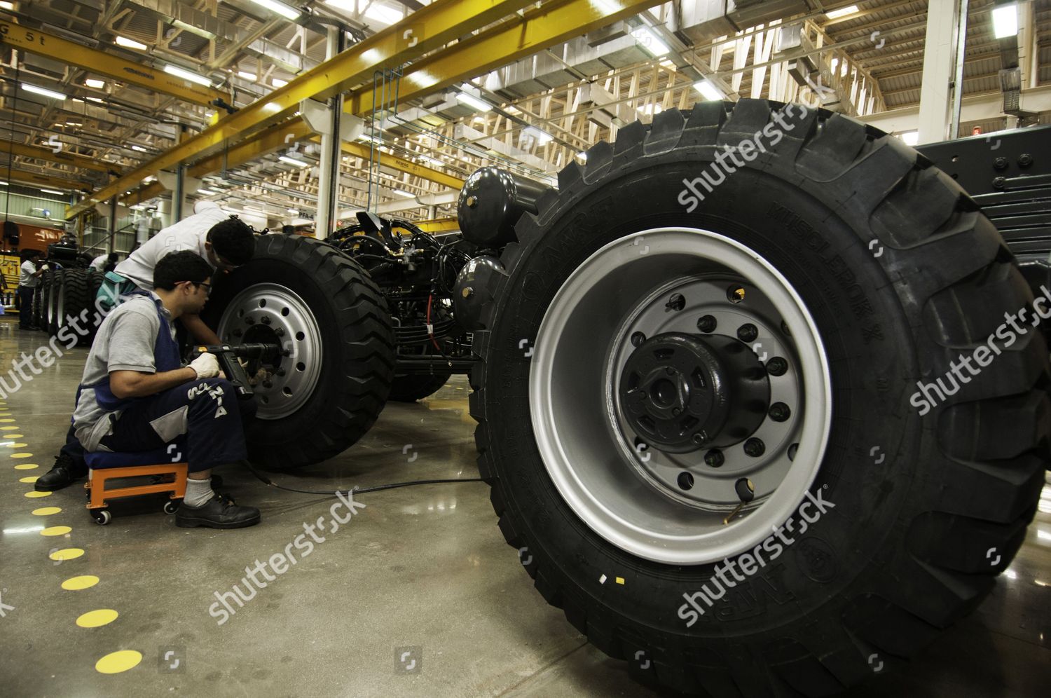 Indian Engineers Work On Scania Trucks Editorial Stock Photo - Stock ...
