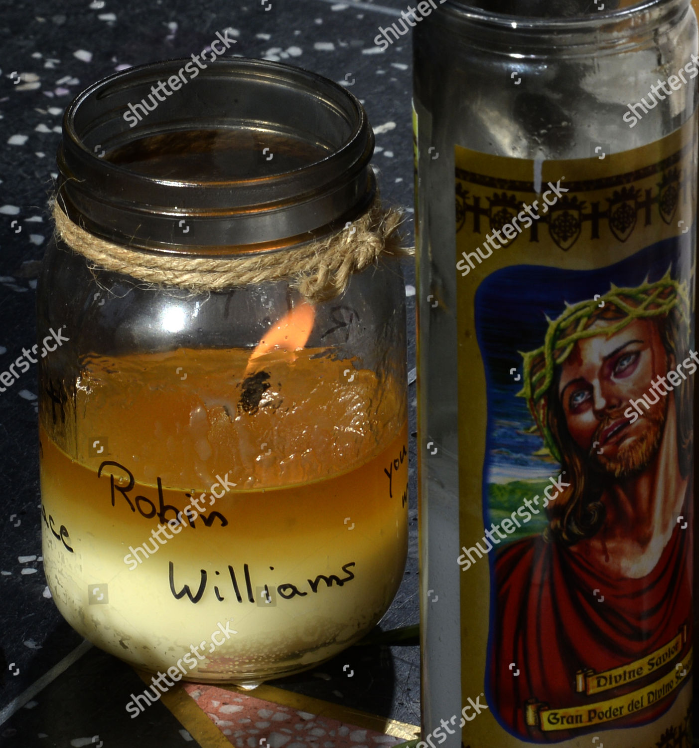 Candle Burns Late Us Actor Robin Editorial Stock Photo - Stock Image ...