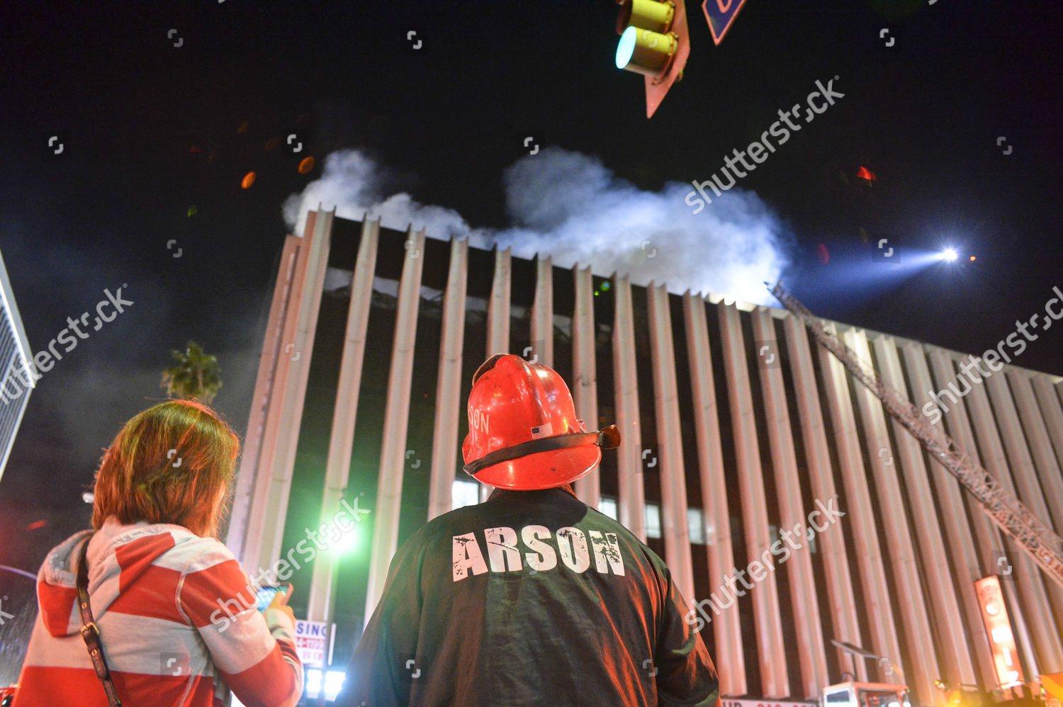 Lafd Arson Investigator Looks Fire Near Editorial Stock Photo - Stock ...