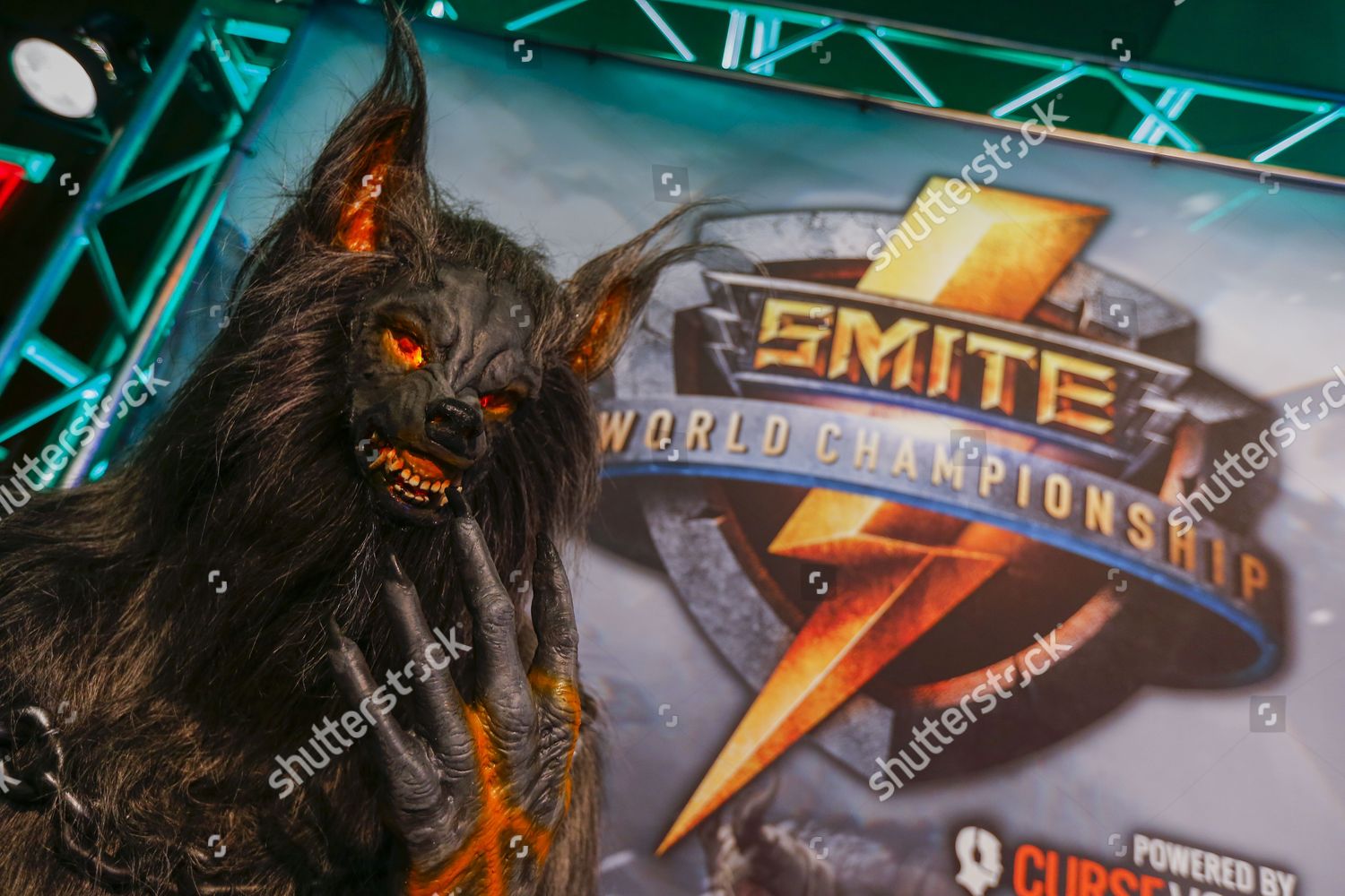 Man Depicts Norse God Fenrir During Editorial Stock Photo - Stock Image ...