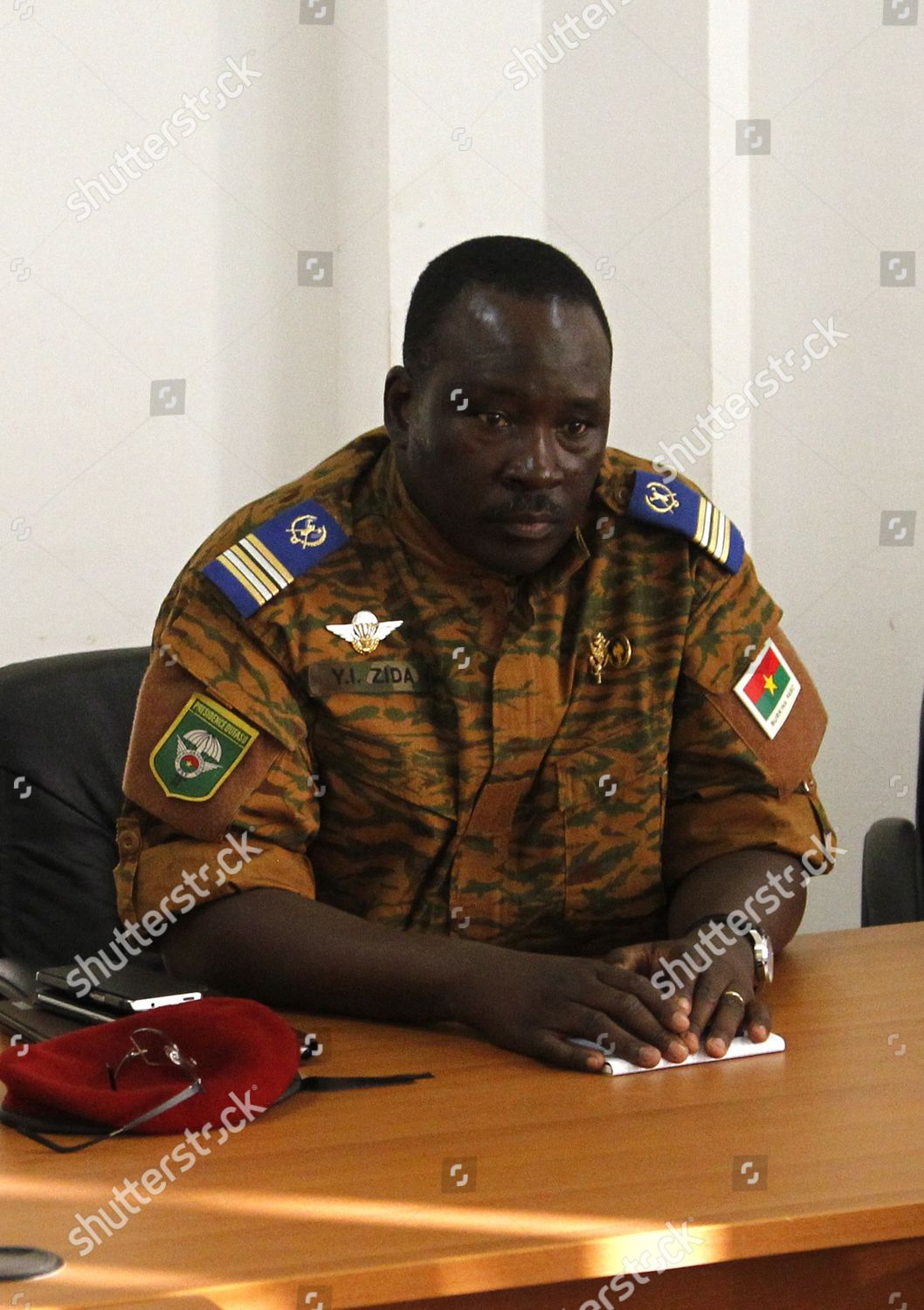 Colonel Isaac Zida Attends Meeting Opposition Editorial Stock Photo ...