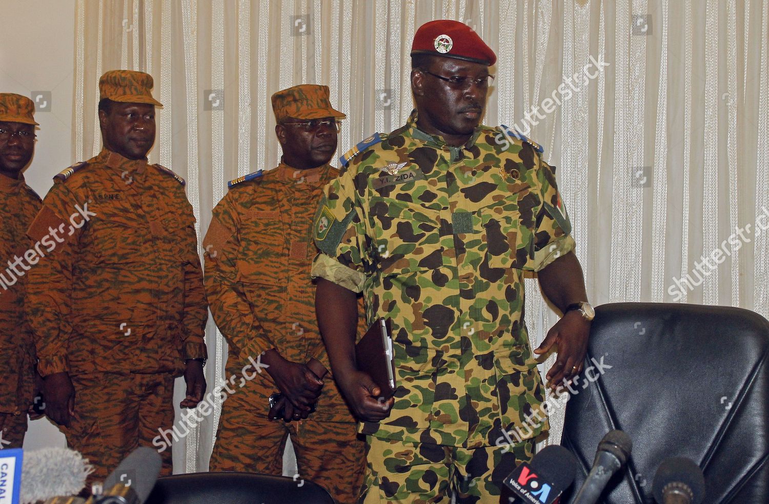 Colonel Isaac Zida R Arrives Press Editorial Stock Photo - Stock Image ...