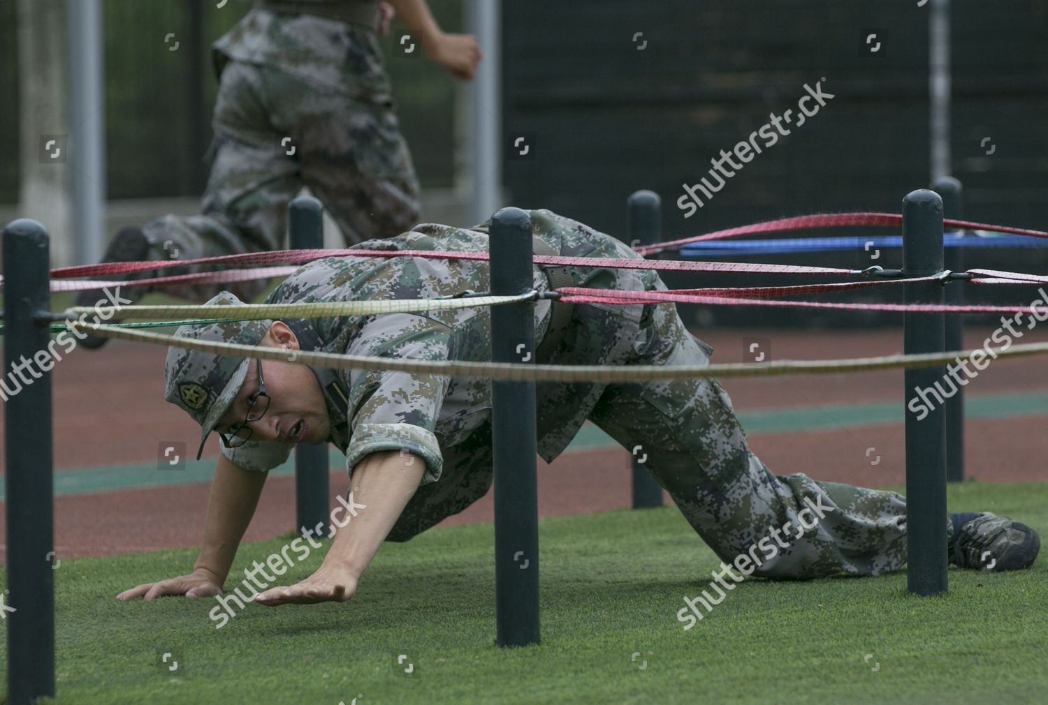Chinese Cadet Goes Through Obstacle Course Editorial Stock Photo ...