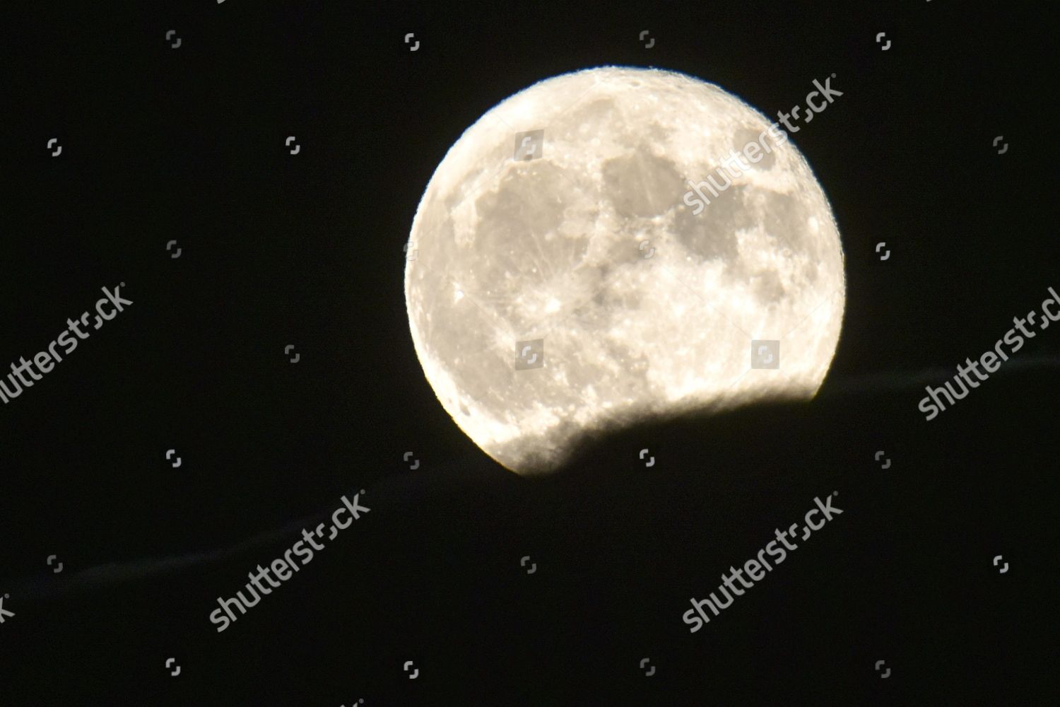 Socalled Supermoon Shines Over Skopje Former Editorial Stock Photo - Stock Image | Shutterstock