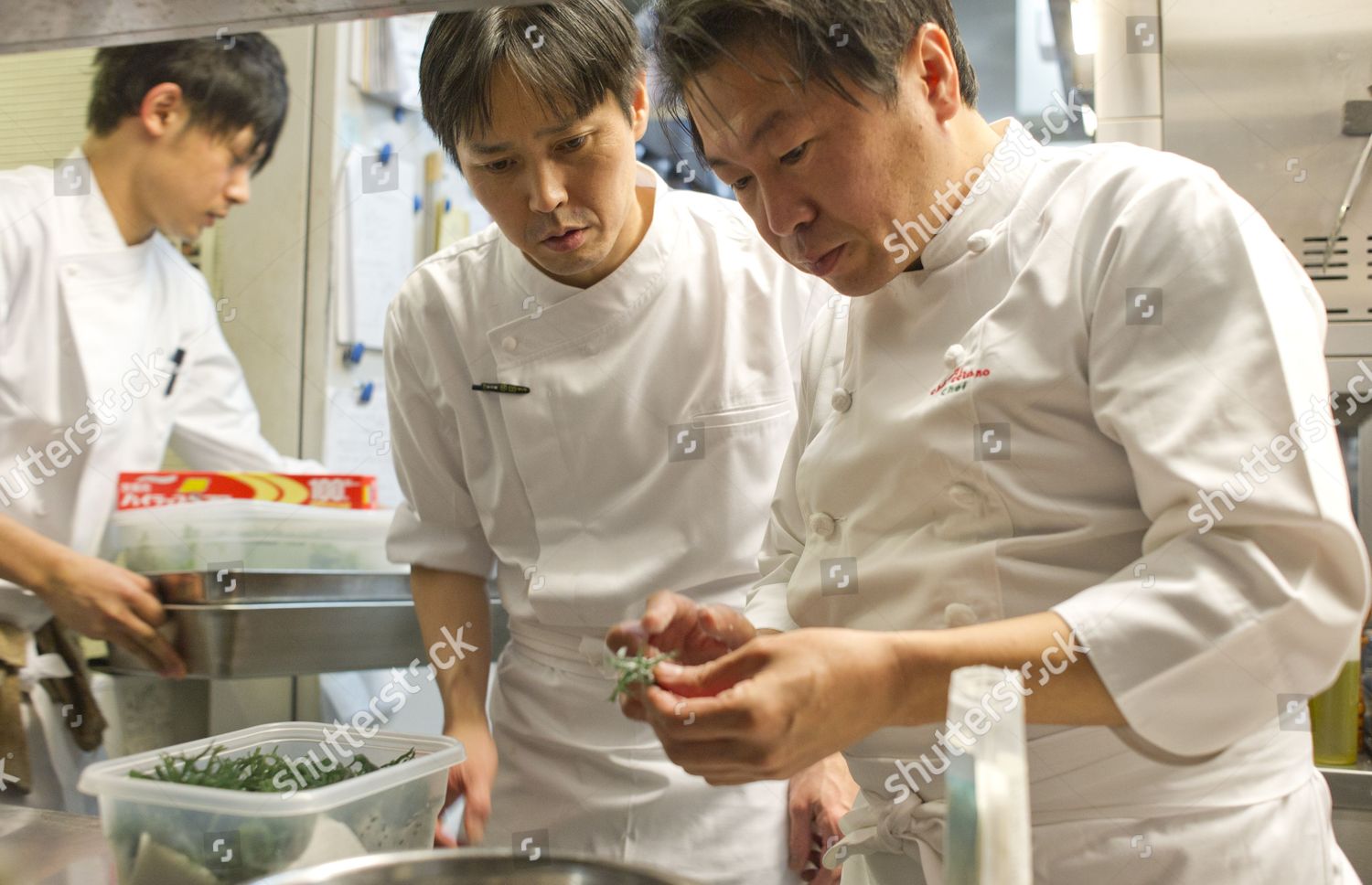 Japanese Master Chef Masayuki Okuda R Editorial Stock Photo - Stock ...