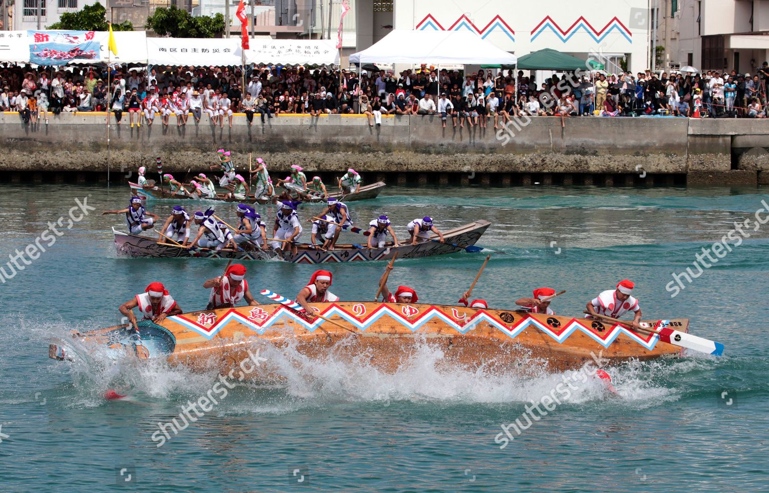 Participants Boat Turns Over During Dragonboat Editorial Stock Photo ...