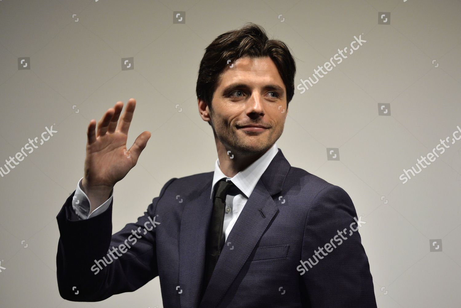 French Actor Raphael Personnaz Waves Audience Editorial Stock Photo ...