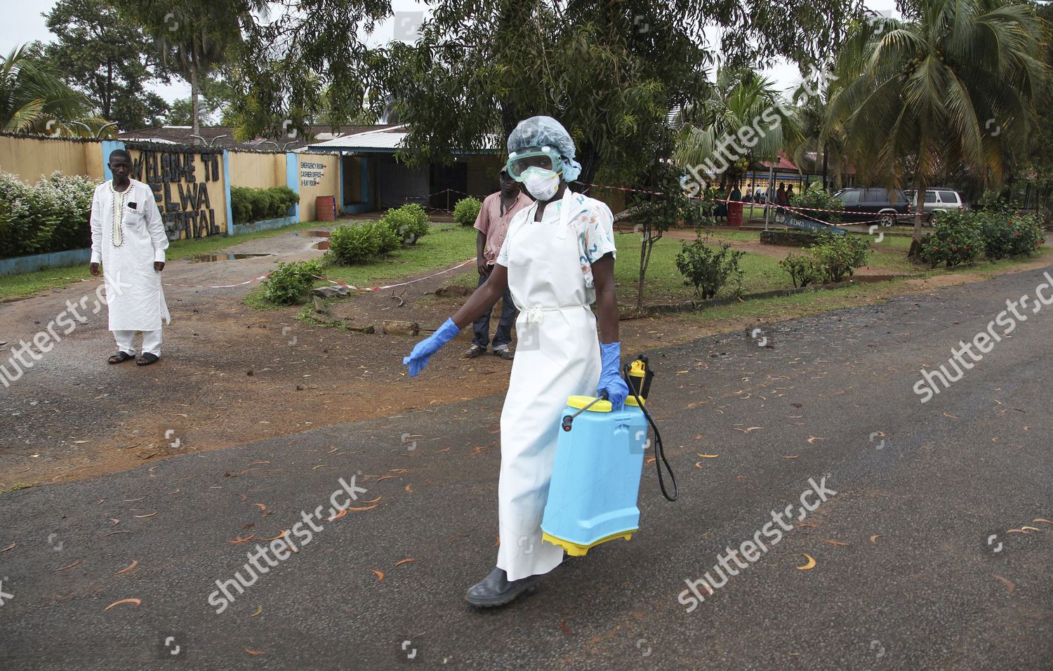Nurse Liberia Walks Spray Preventives Disinfect Editorial Stock Photo ...