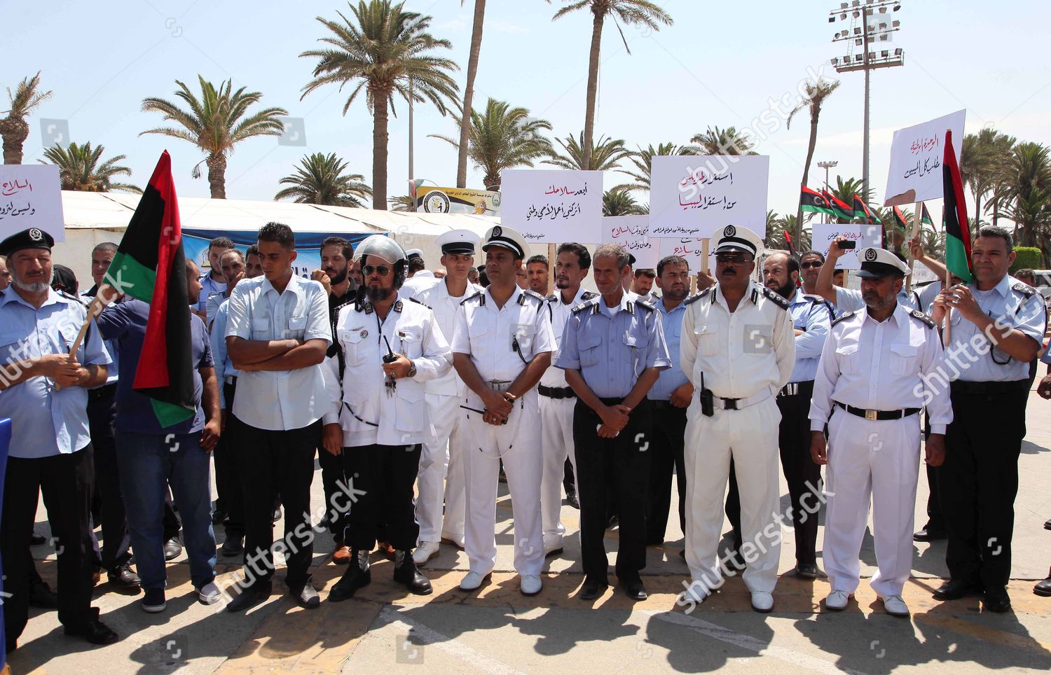 Libyan Police Officers Gather Calling Formation Editorial Stock Photo ...
